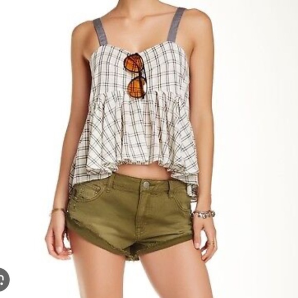 Free People | Shorts | Free People Irreplaceable Cut Off Army Green ...